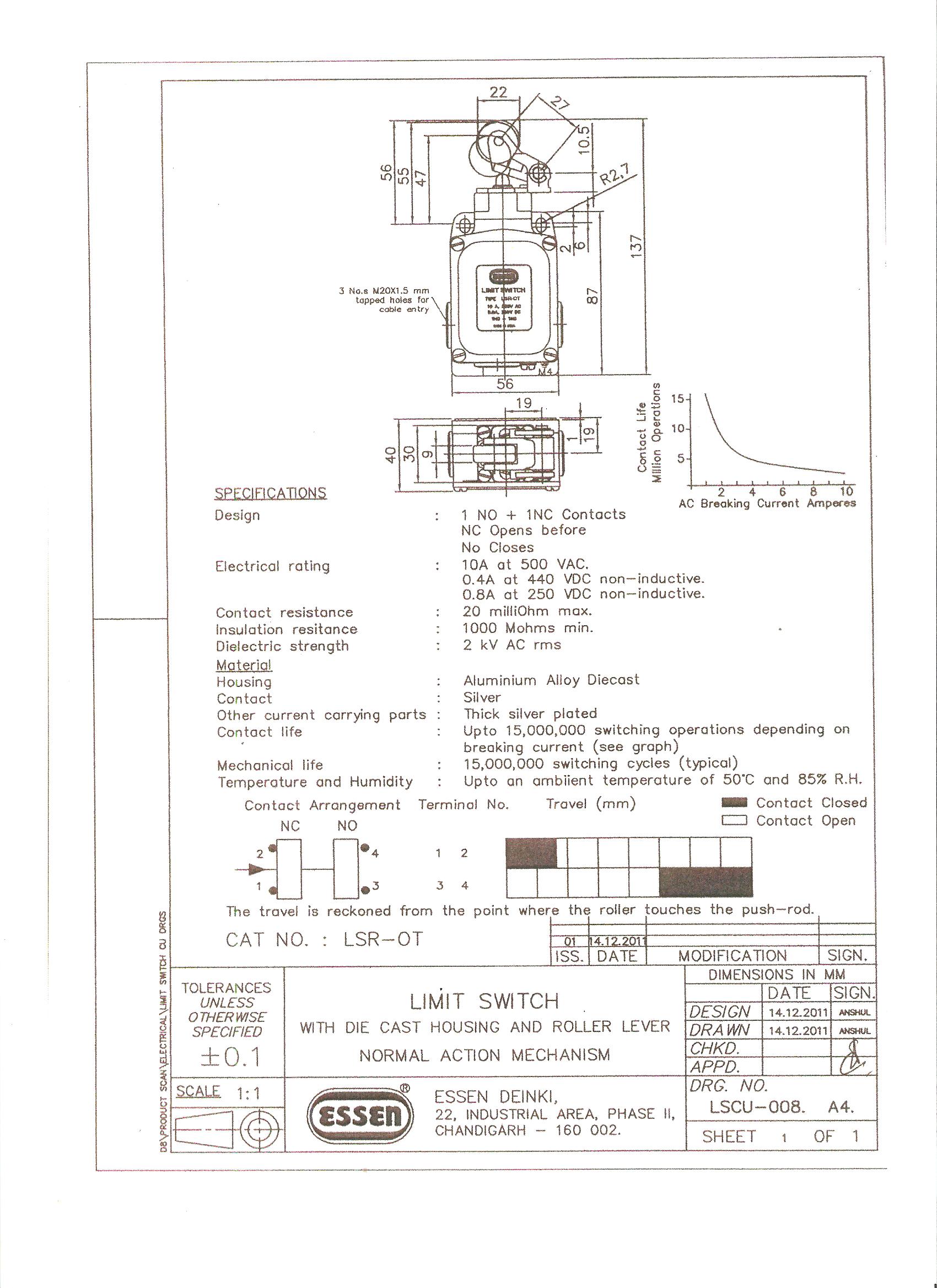 Limit Switch - Roller Lever | LSR-OT | Access Electrical (Services) Ltd