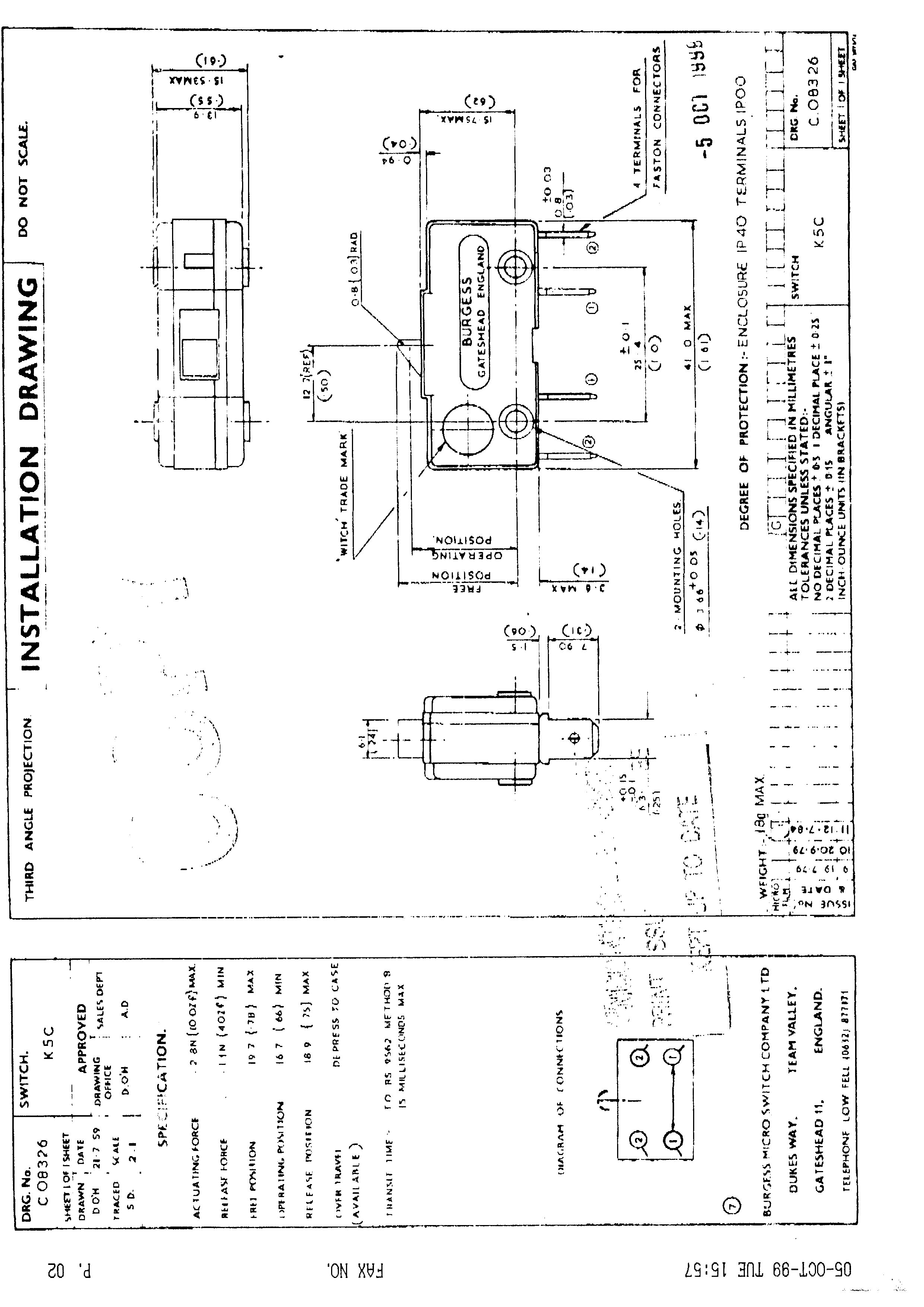 Microswitch - Wedge Actuator - 25a | K5C-UL | Access Electrical ...